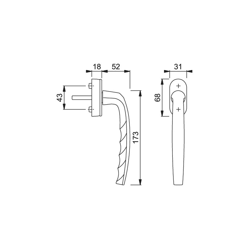 Poignée pou coulissant Secustik
